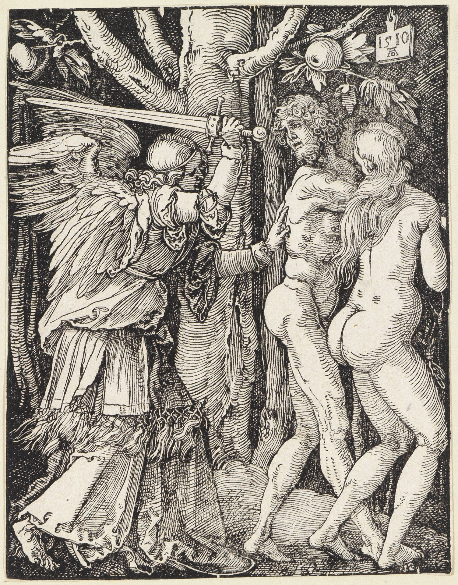 Die Vertreibung aus dem Paradies - Albrecht Dürer (1510) - Staatliche Kunsthalle Karlsruhe
