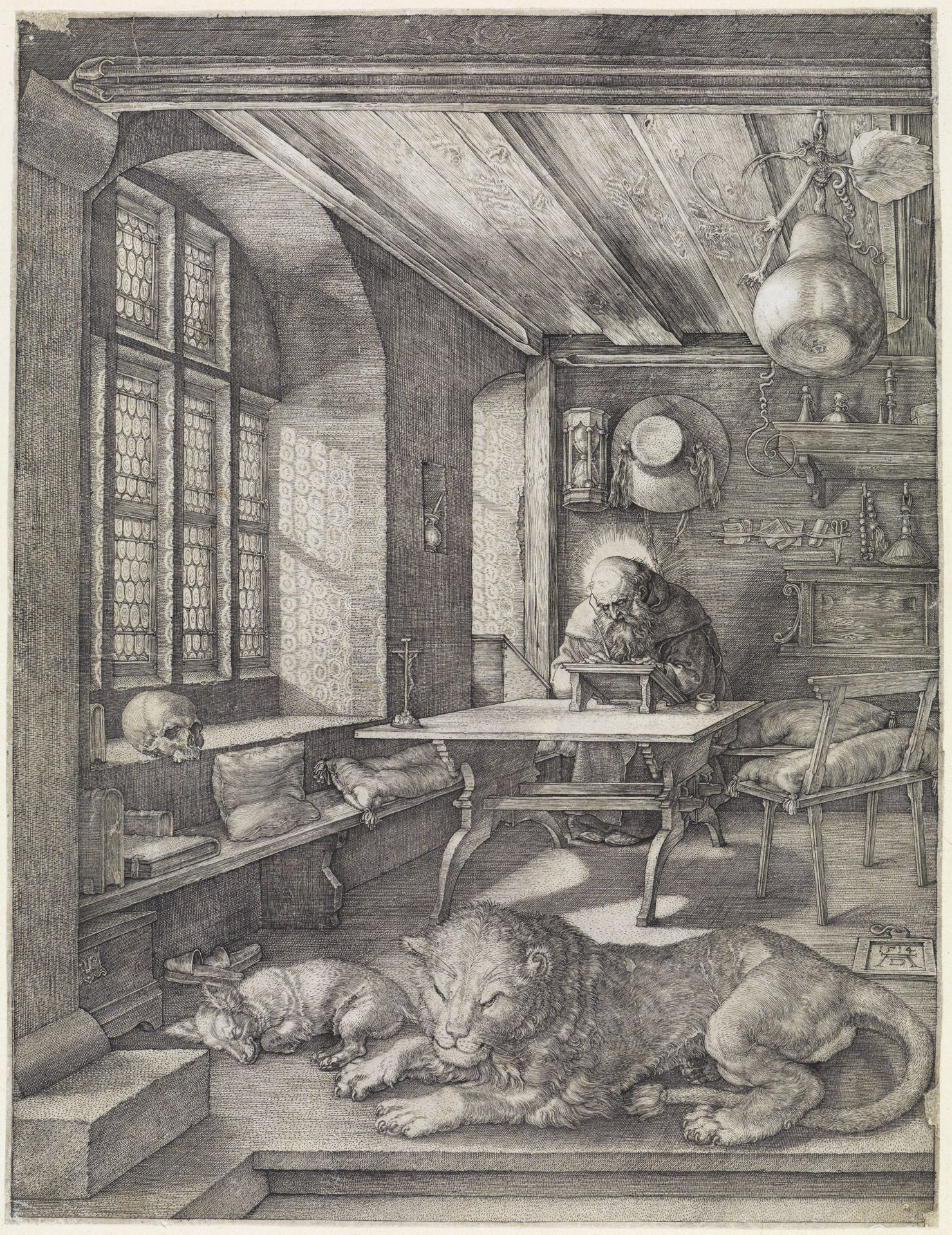 Der Heilige Hieronymus im Gehäus - Albrecht Dürer (1514) - Staatliche ...