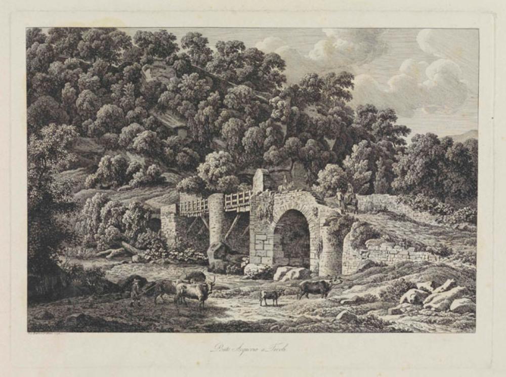 Ponte Aquoria a Tivoli - Johann Christian Reinhart (1798) - Staatliche ...