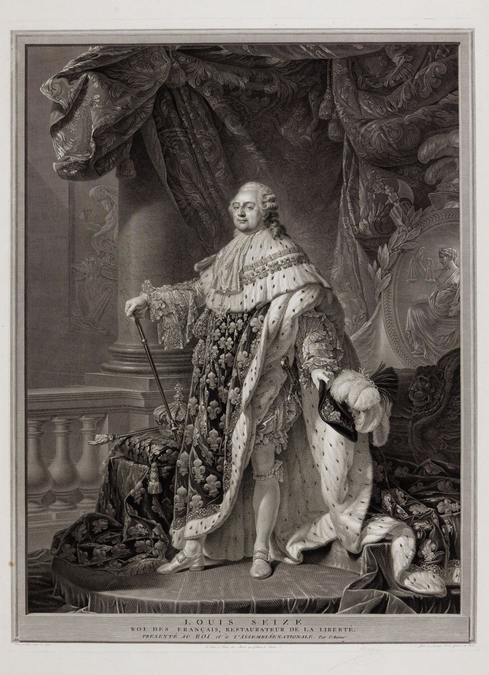 König Ludwig XVI - Charles-Clément Bervic (1790) - Staatliche ...