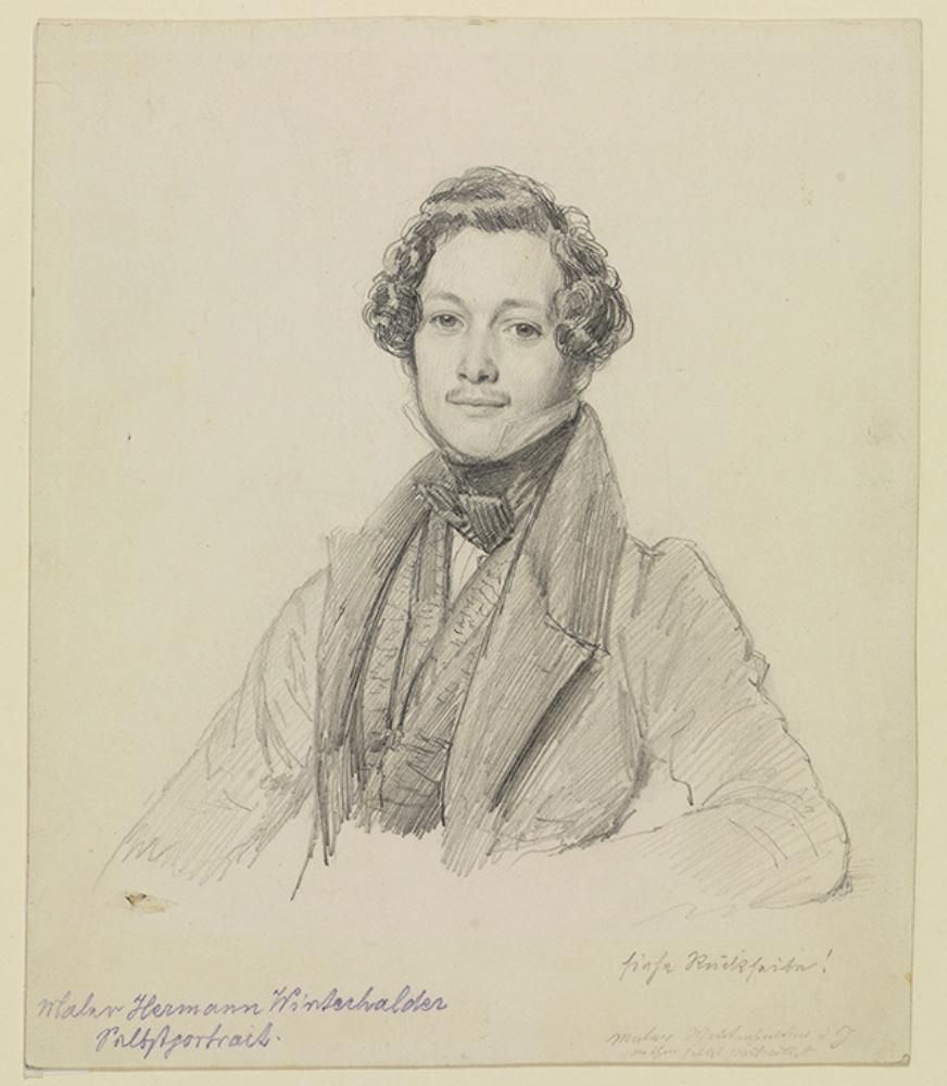 Selbstbildnis - Hermann Winterhalter (1831) - Staatliche Kunsthalle ...