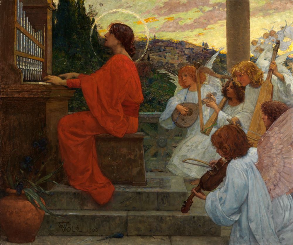 Die Heilige Cäcilie - Wilhelm Volz (1893) - Staatliche Kunsthalle Karlsruhe